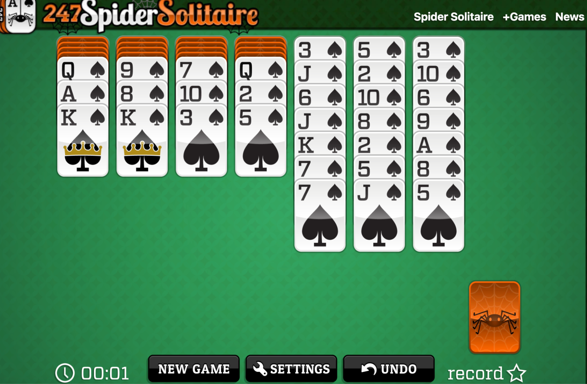 Spider Solitaire 247 - Play Free Spider Solitaire Card Games Online